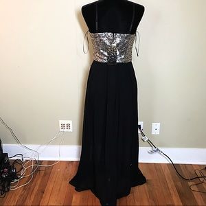 Spense | Dresses | New Gold Sequin Black Prom Dress Womens 8 | Poshmark